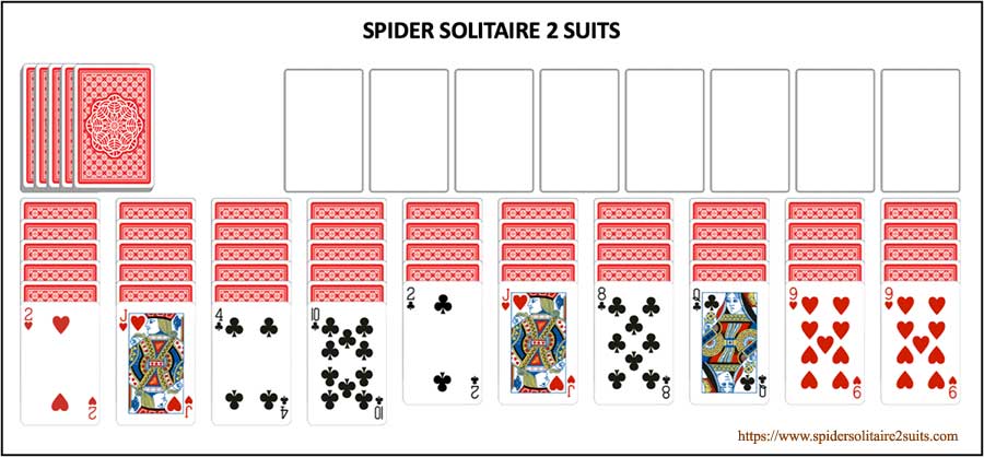 Spider Solitaire 2 Suits - Play Free Online